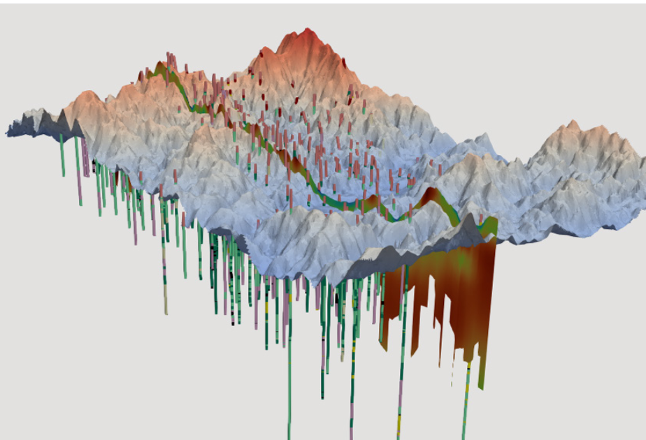 Customer story: Generating a 3D model showing the interface between saprolite and hard rock in ...